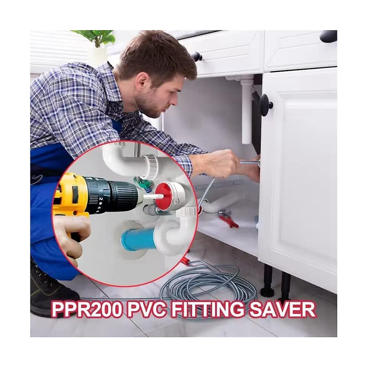 Clean Reamer with 3/8Inch Hex Shaft, PVC Fitting Saver with 2Inch Head ...