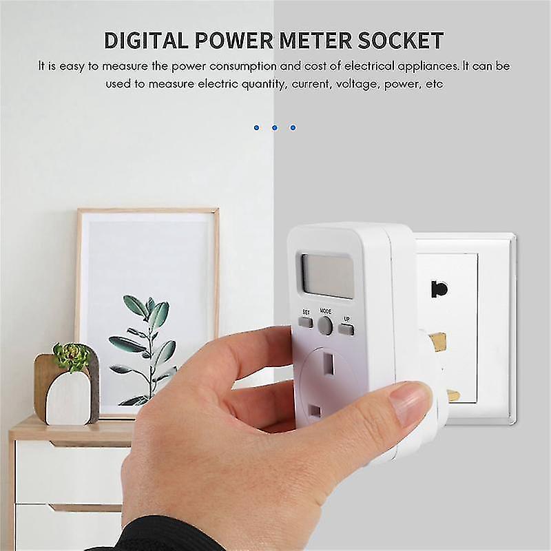 Digital Meter Plug-in Socket Electric Wattmeter Mon Uk Plug | Fruugo ES