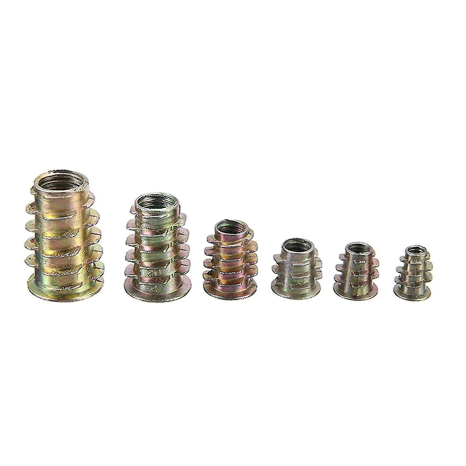 100 Pcs Threaded Hex Socket Drive Insert Nut M4 M5 M6 M8 M10 Nuts ...