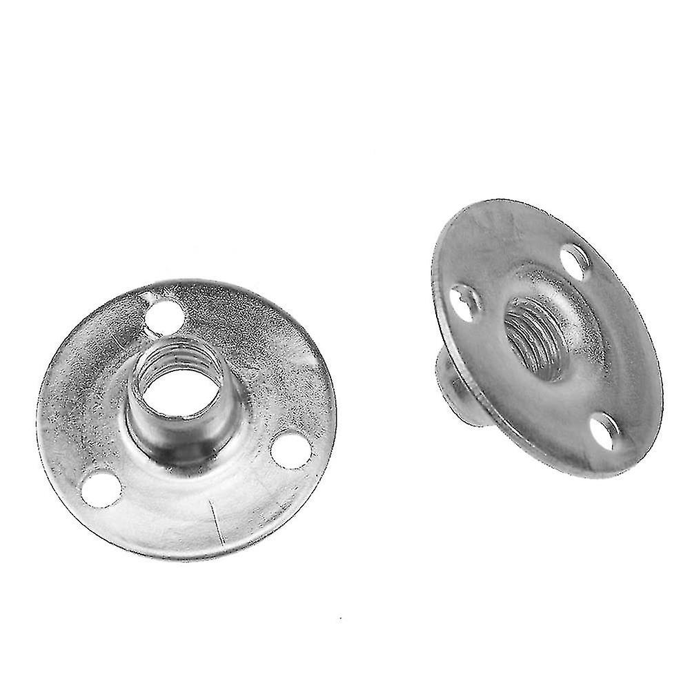 Cisea 20 Pcs M8 Brad Hole Tee Round Base Zinc Plated Metal Screw T-nut Furniture Hardware For ...