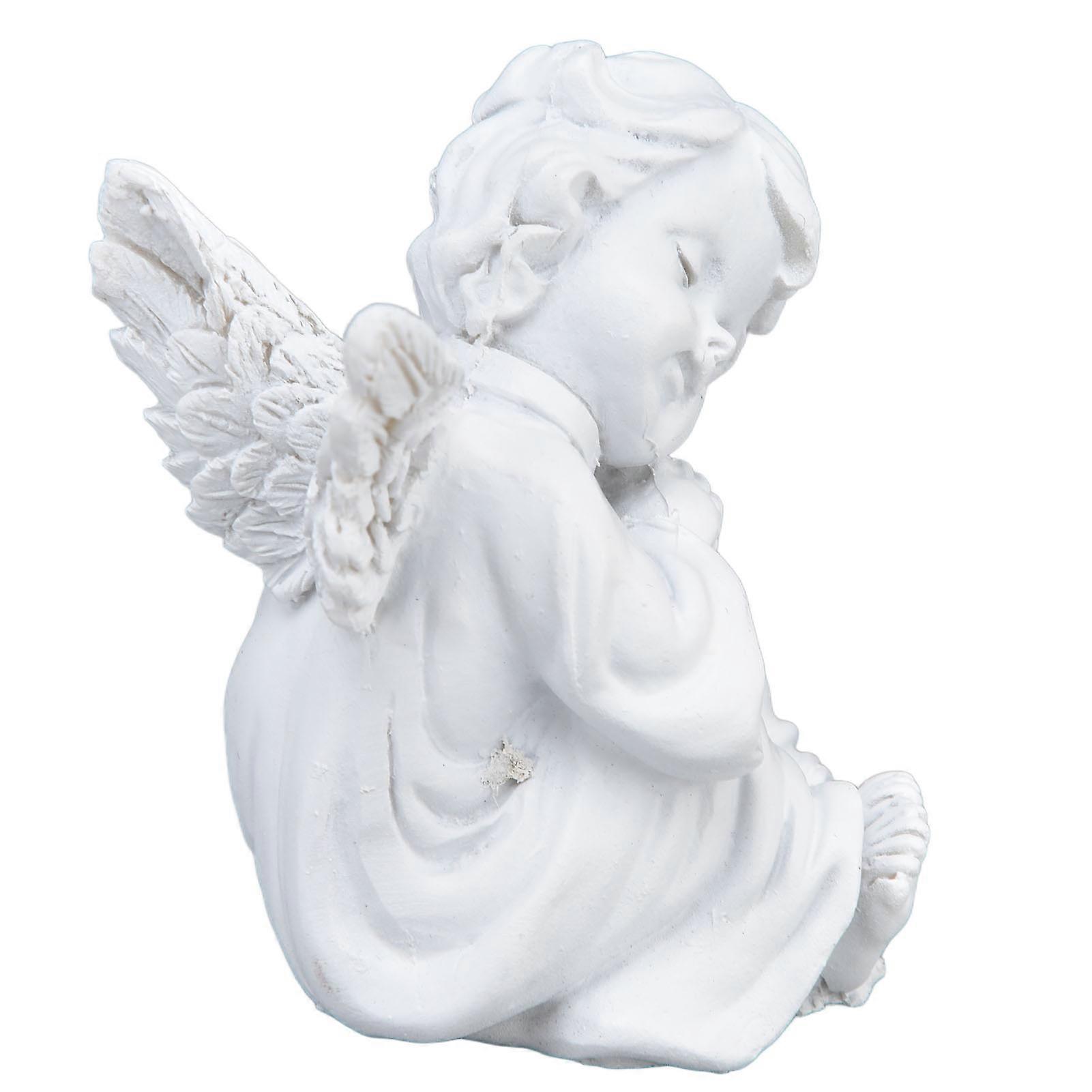 Cherub Statue Synthetic Resin Material Lovely Style White Baby ...