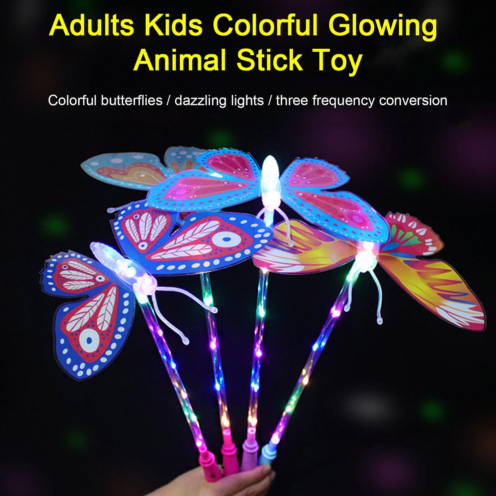 Glow Butterflies Stick Glow in The Dark 3 Modes Adjustable Handheld ...