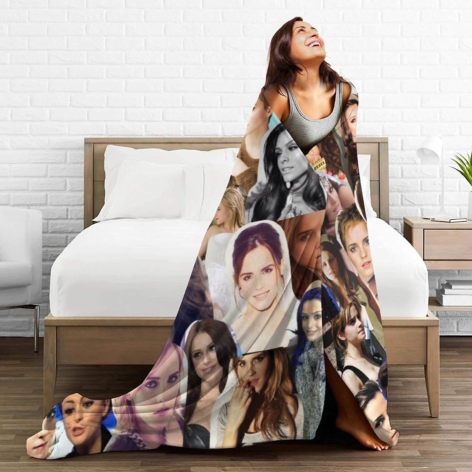 TR1813 Blanket Emma Watson Collage Soft And Comfortable Warm Fleece ...