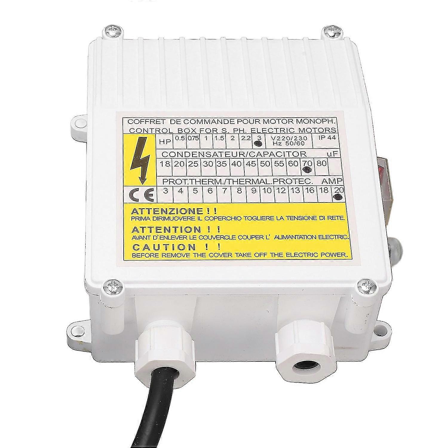 3.0HP Submersible Deep Well Pump Control Box 2.2KW 220V EU Plug 20A ...