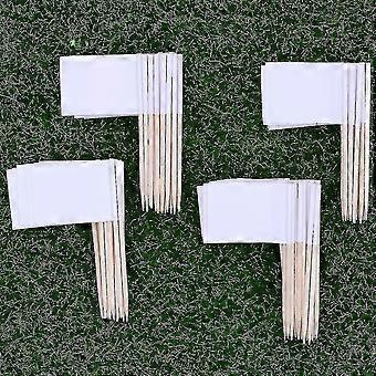Blank Toothpick Flags Flags White Flags Labeling Marking Decoration ...