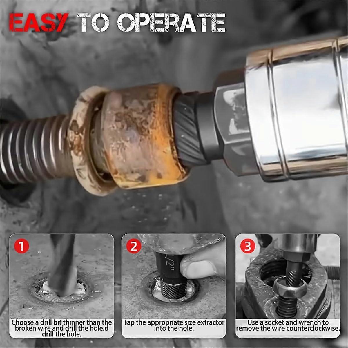 25 Pcs Broken Bolt Screw Cap Extractor,Damaged Bolt Extractor Set for ...