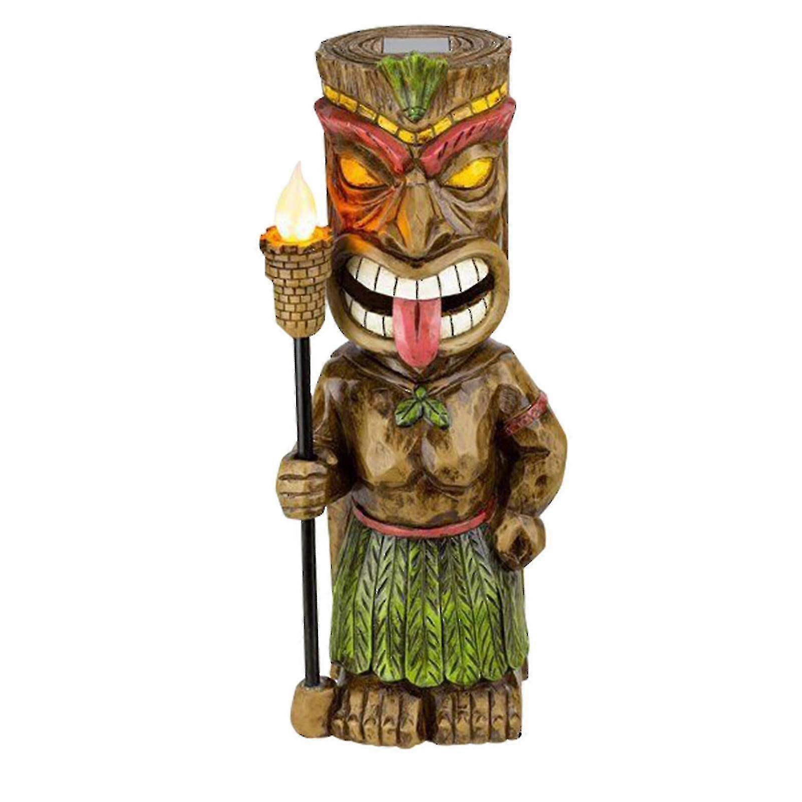 Outdoor Solar Mayan Ornaments With Torch Resin Mayan Cultural Charm ...