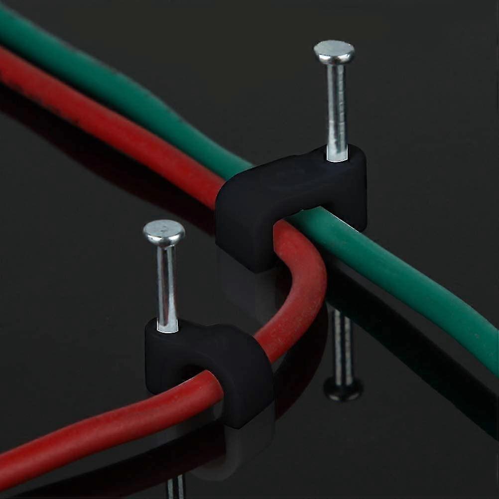 Cable Clip Nail 6mm 7mm 8mm 10mm Black Cable Holder Clips Wall Mounted ...