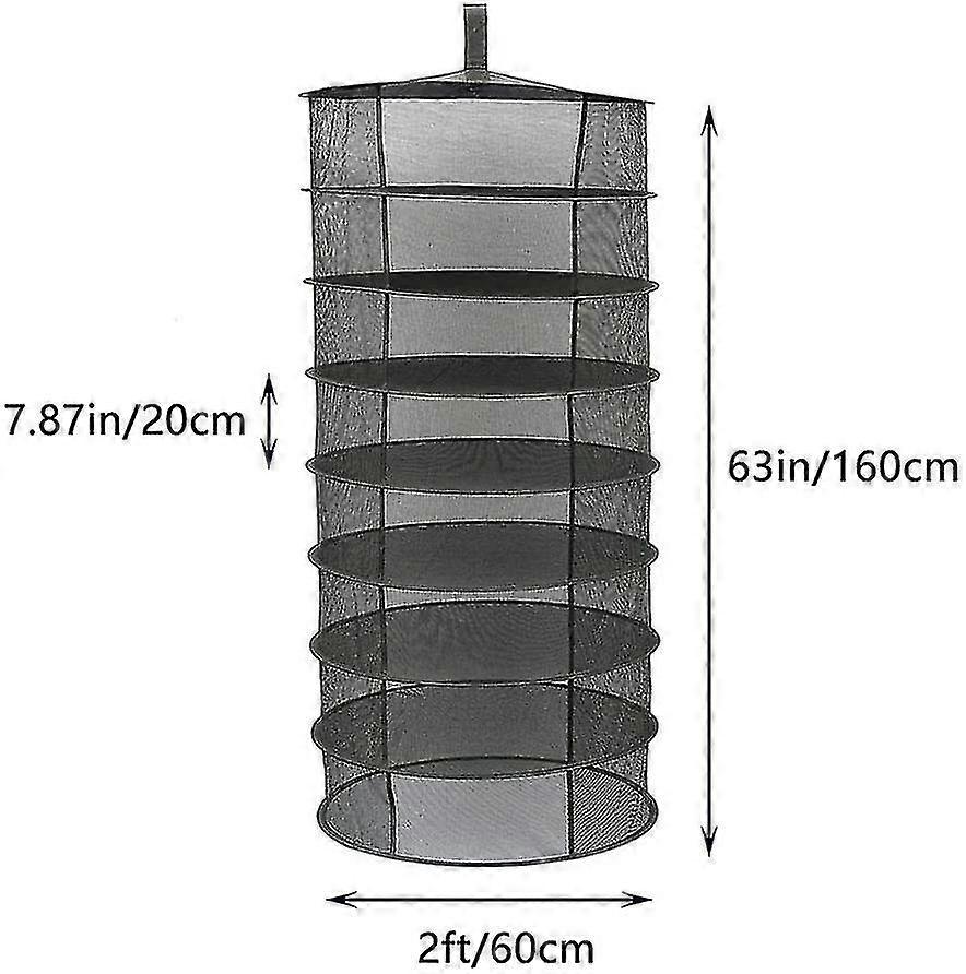 Herb Dryer, Drying Net For Hanging Plants, 2 Foot Folding Black Mesh ...