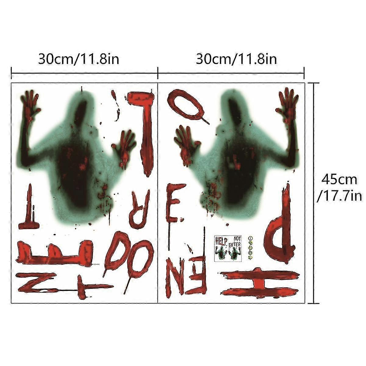 Halloween Creepy Giant Y Window Posters Masquerade Party Decoration ...