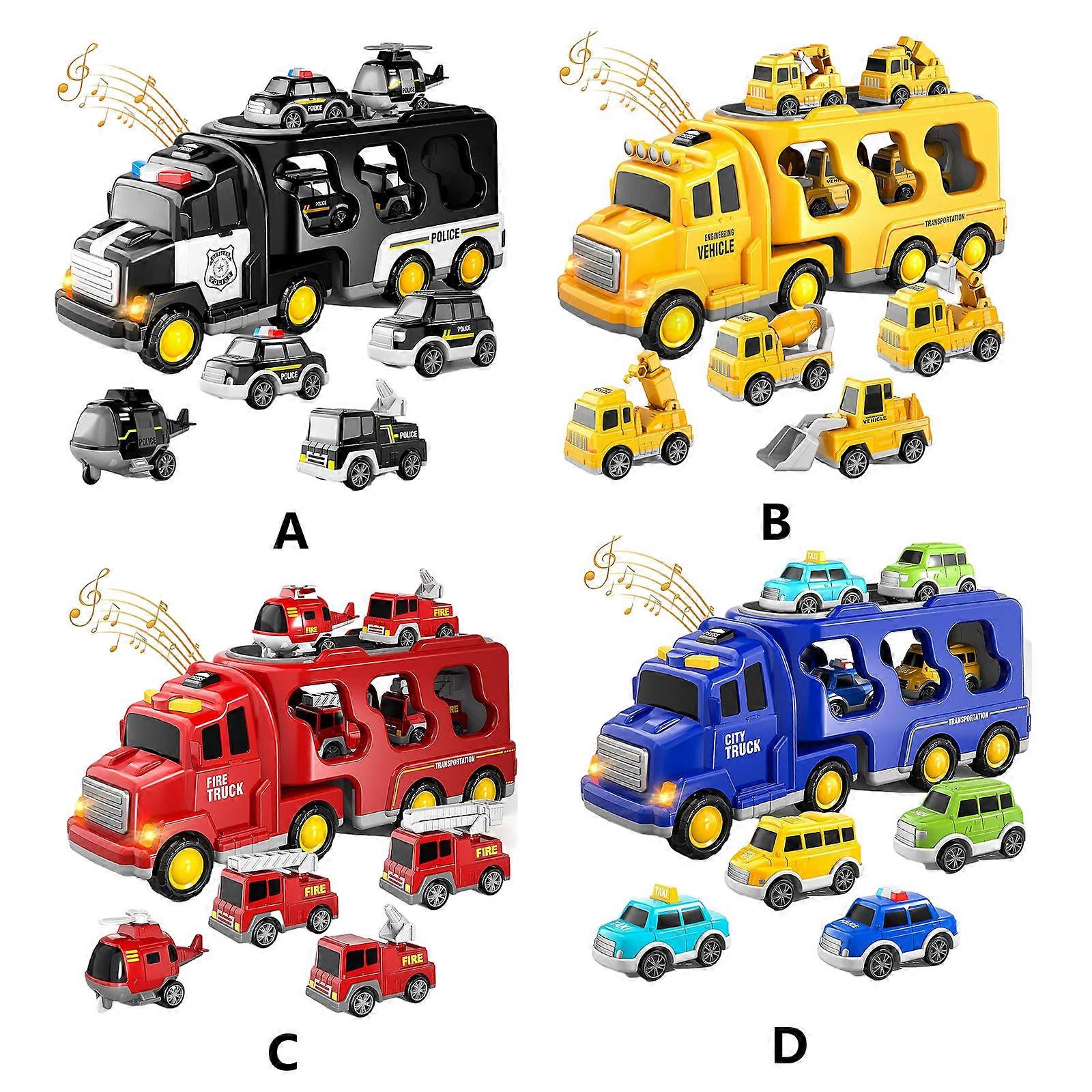 Polis Lastbil Leksaker Småbarn 3 4 5 6 År gammal, 7 i 1 Lastbil ...