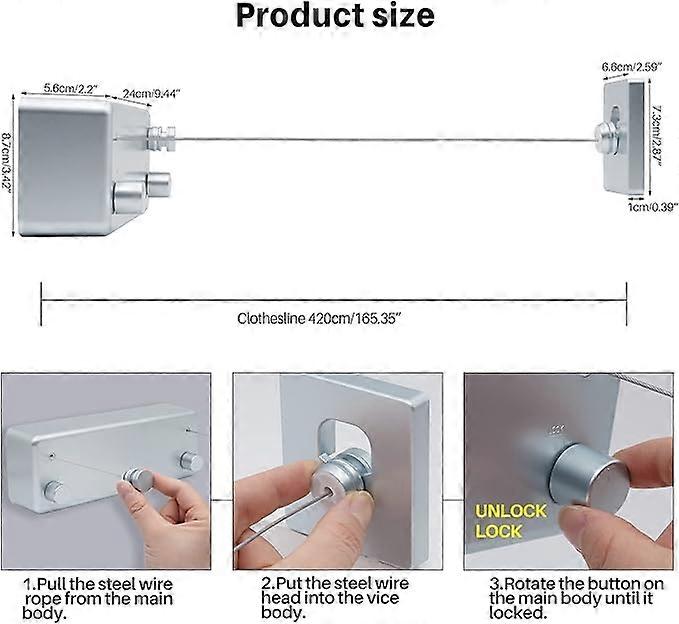 Utdragbar 4,2 m väggmonterad tvättmaskin och torktumlare med dubbla ...