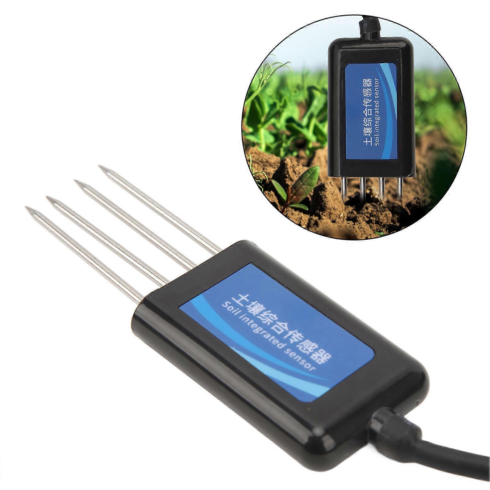 Soil NPK PH Sensor Probe IP68 Waterproof Nitrogen Detector Temperature ...