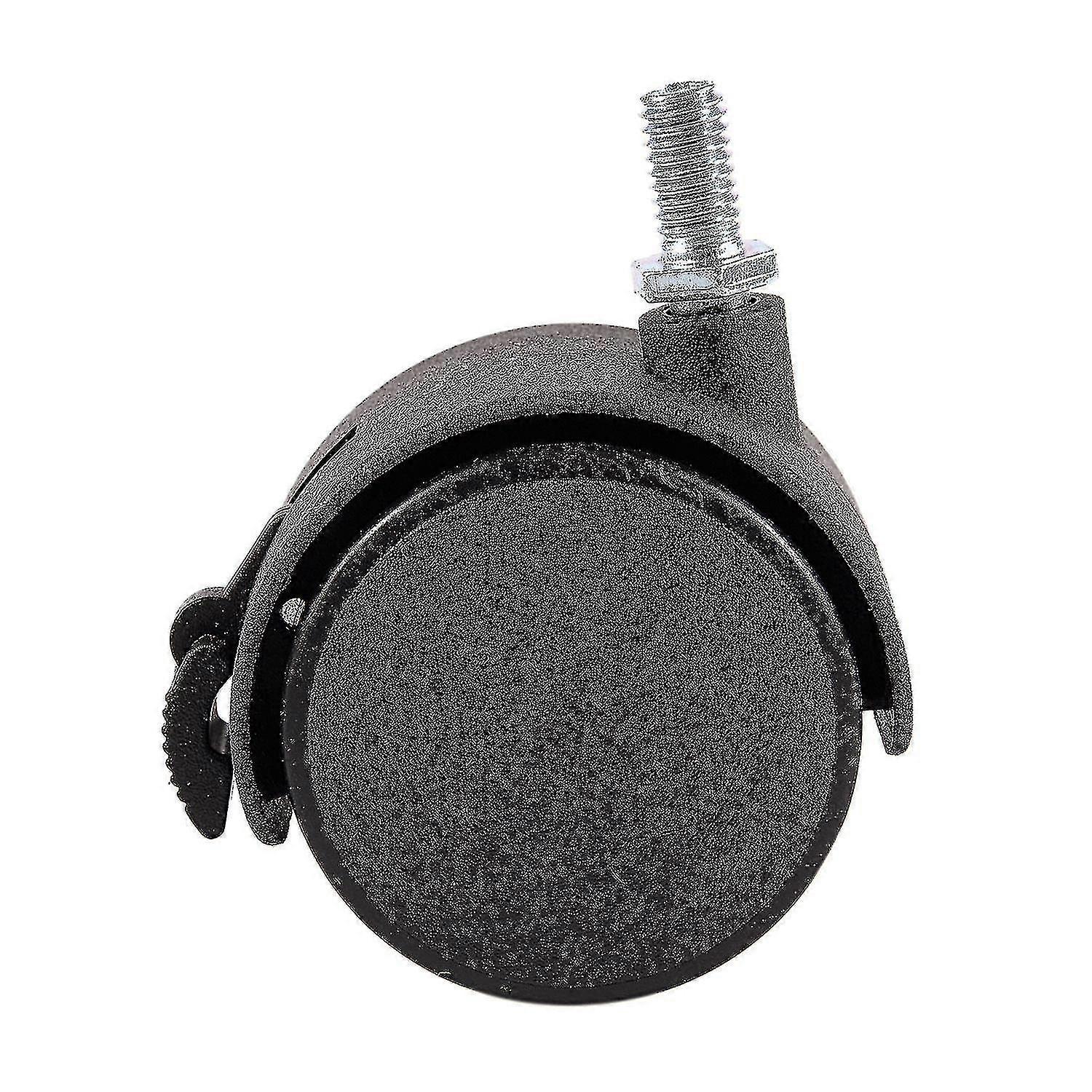 Furniture Swivel Locking Caster 8mm Screw Stem 2-inch Dia Wheel Black ...