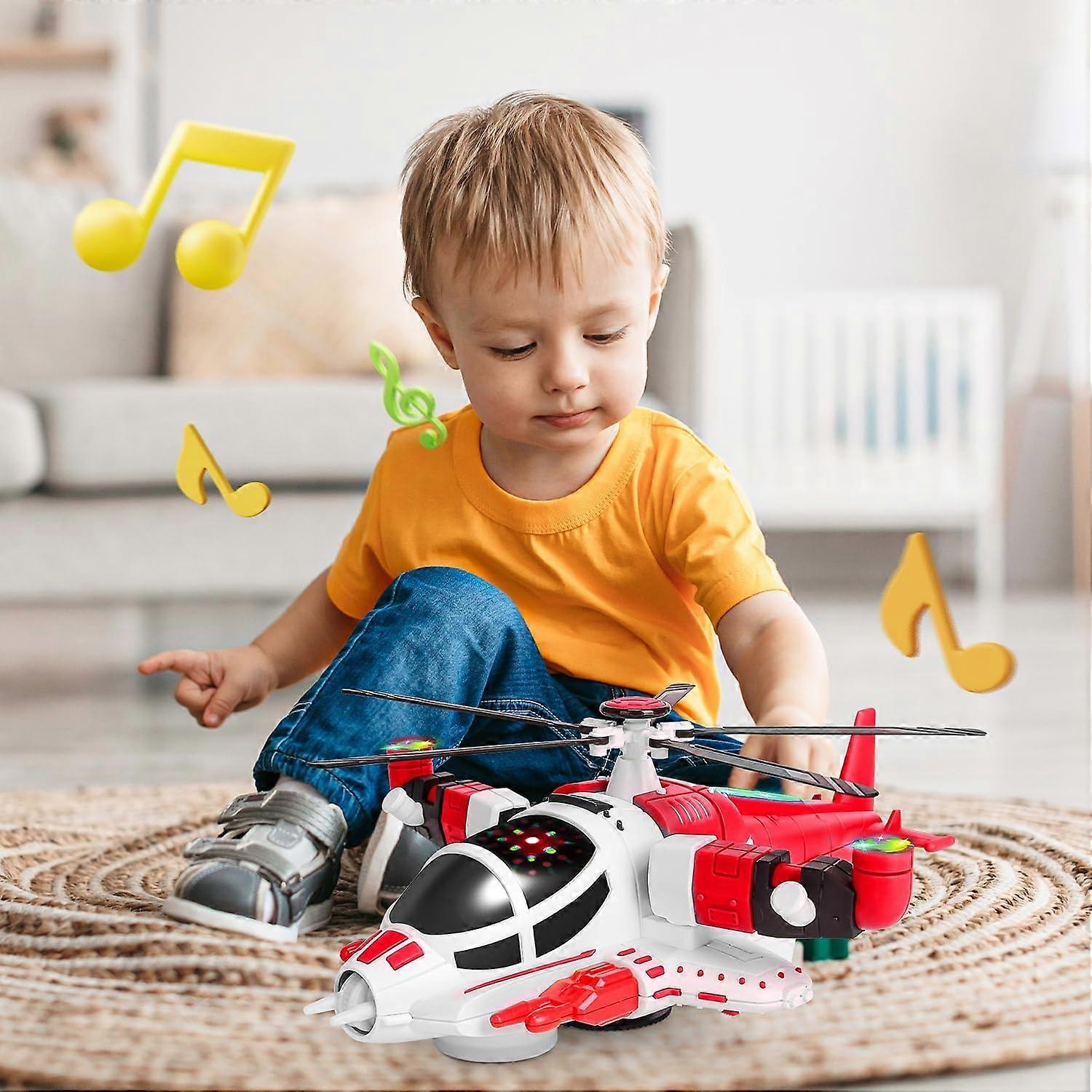 Helicopter Toys for Boys, Kids Play Airplane with Lights and Sounds ...