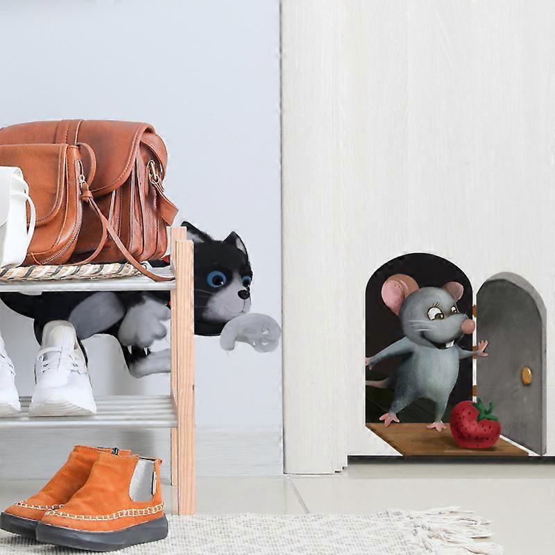 Funny Rats Wall Stickers Home Decor Removable Cartoon Mouse Poster ...