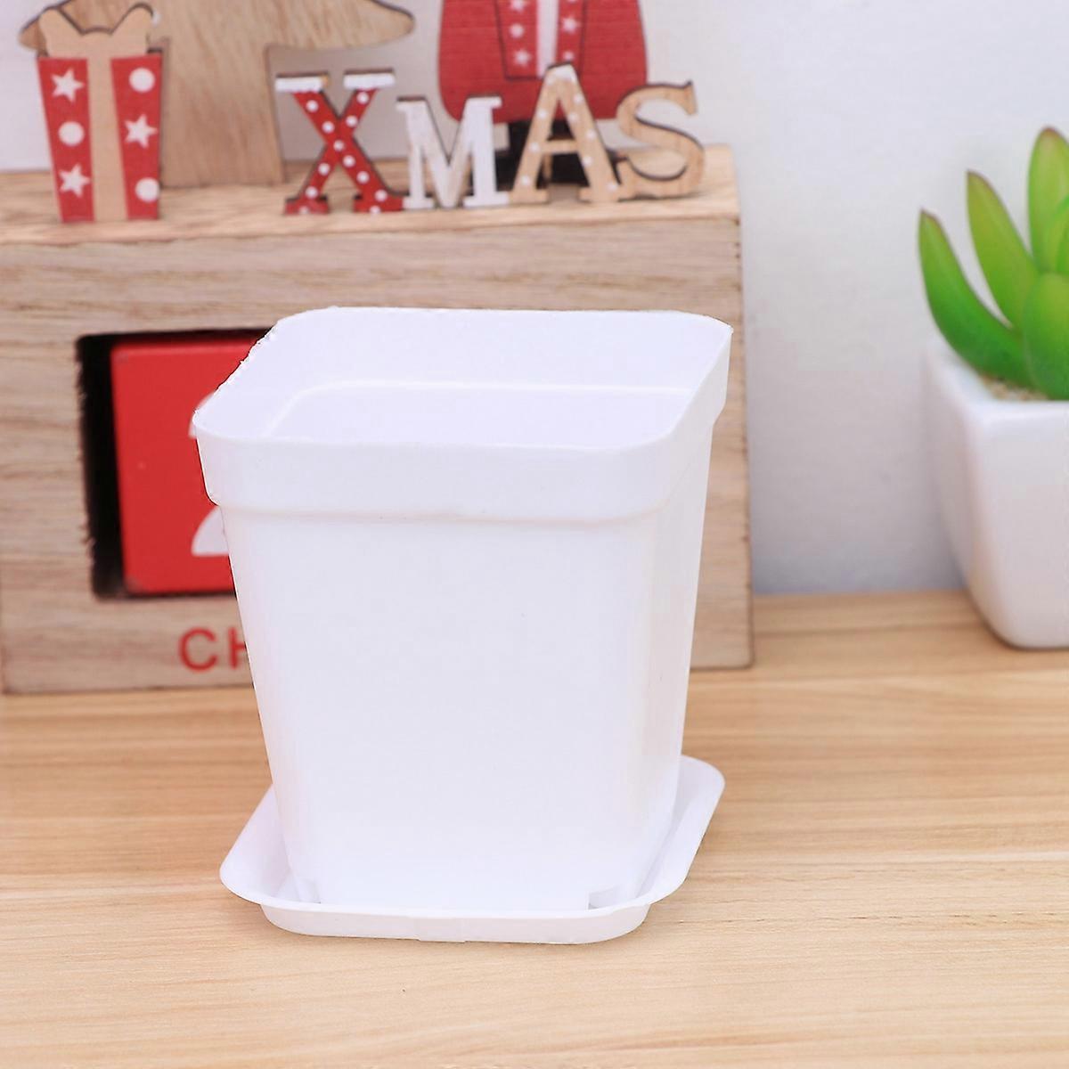 6 Pcs Square Planter Box Flower Pots Plastic Nursery Pots Pot Plants ...