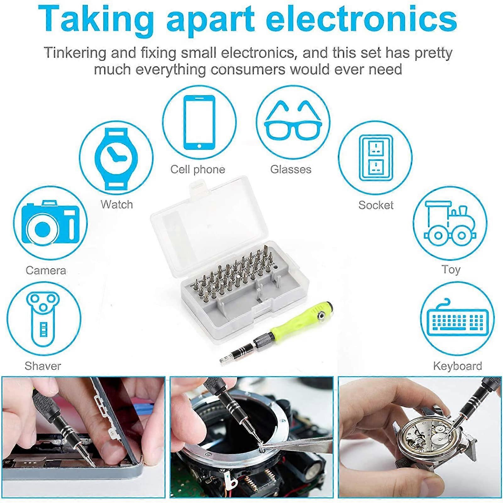 32 in 1 Mini Screwdriver Set Precision bit Set Portable Repair Kit for ...