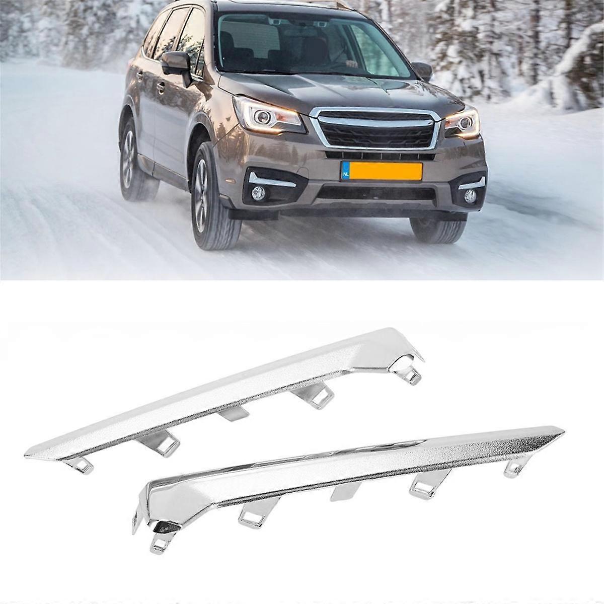 For Forester 2016-2018 Front Bumper Fog Light Cover Molding Trim Chrome ...