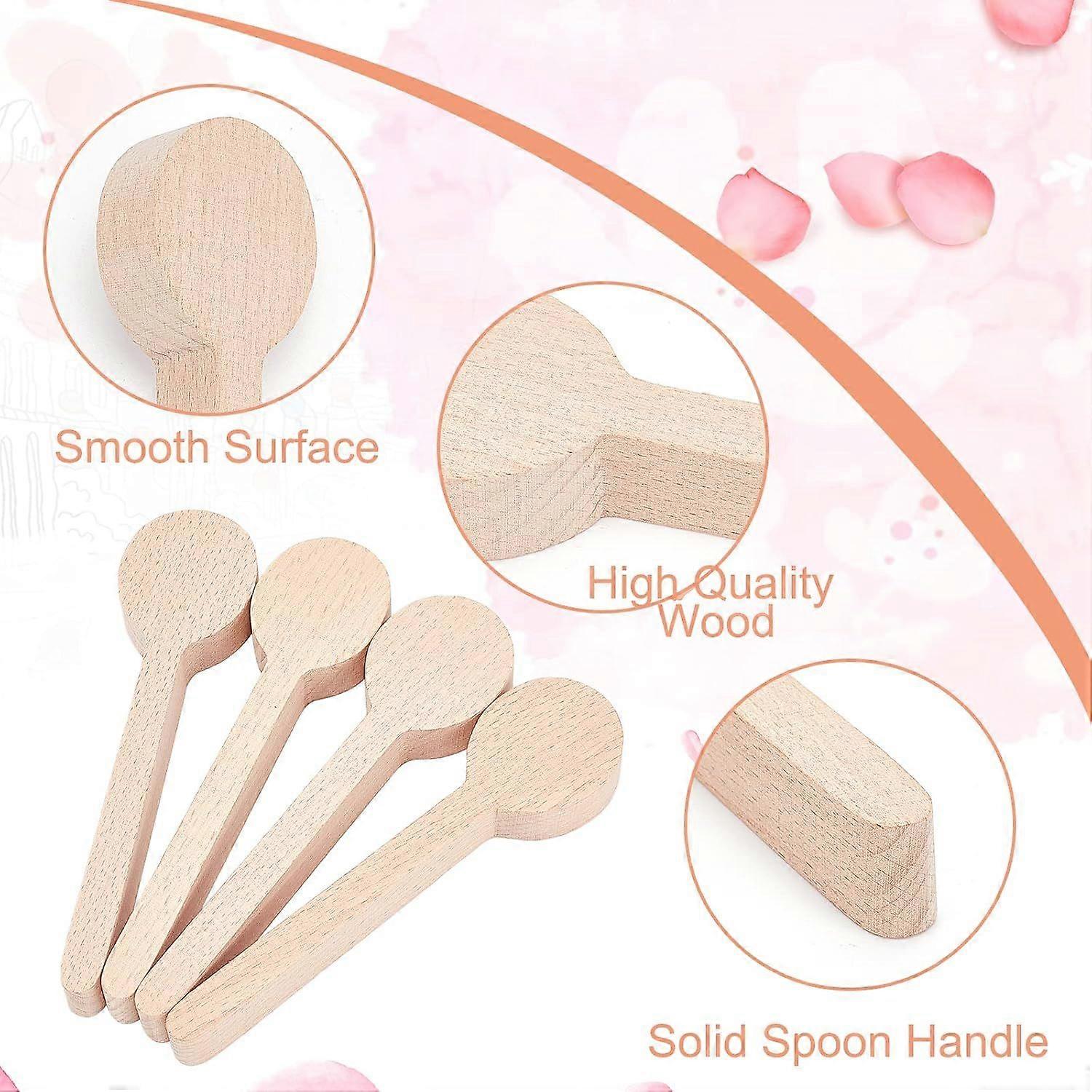 4PCS Wood Carving Spoon Blank Kit Beech Basswood Wood Spoon Unfinished ...