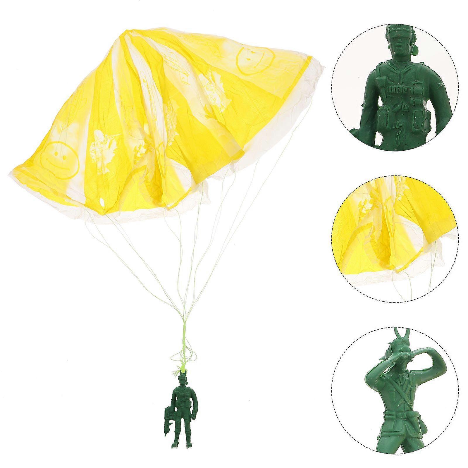 30Pcs Parachute Soldiers Toys Throwing Toys Outdoor Parachute Flying ...