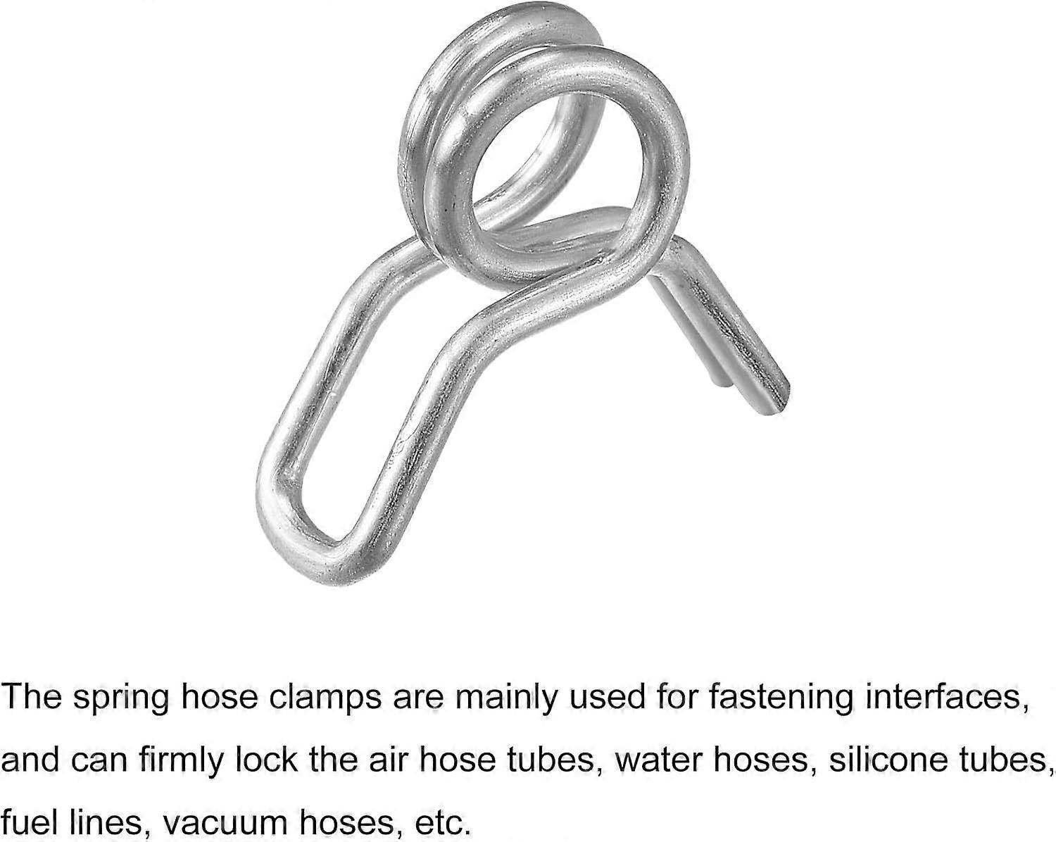 Double Wire Spring Hose Clamp, 20pcs 304 Stainless Steel 4mm Inner Dia ...