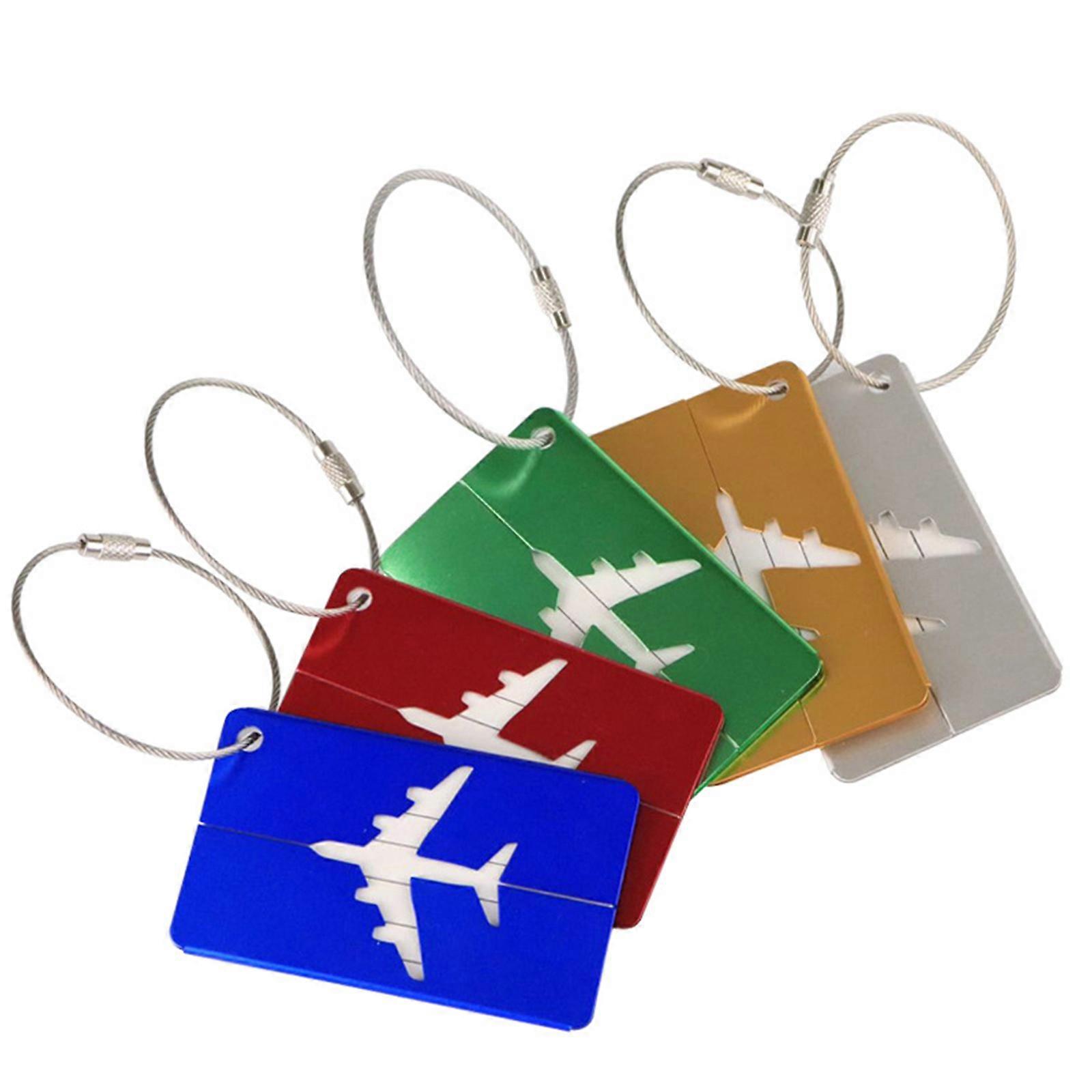 Pack of 2 Metal Aircraft Luggage Label for Travel Bags Aluminum Alloy ...