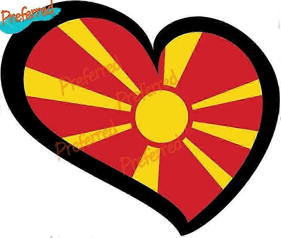 Love Macedonia Country Flag Decal Sticker Home Pride Travel Car Truck ...