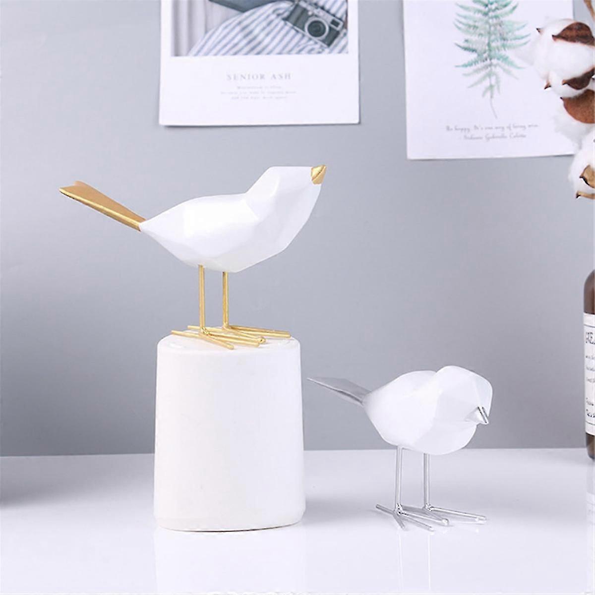 Modern Cute Bird Statues European Decorations Geometric Animal Statues ...