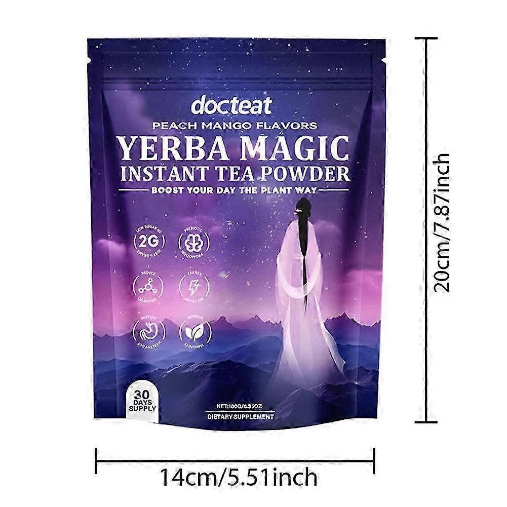 Yerba Mate Instant Tea Powder, Peach Mango Flavors, Natural Tea Mate ...