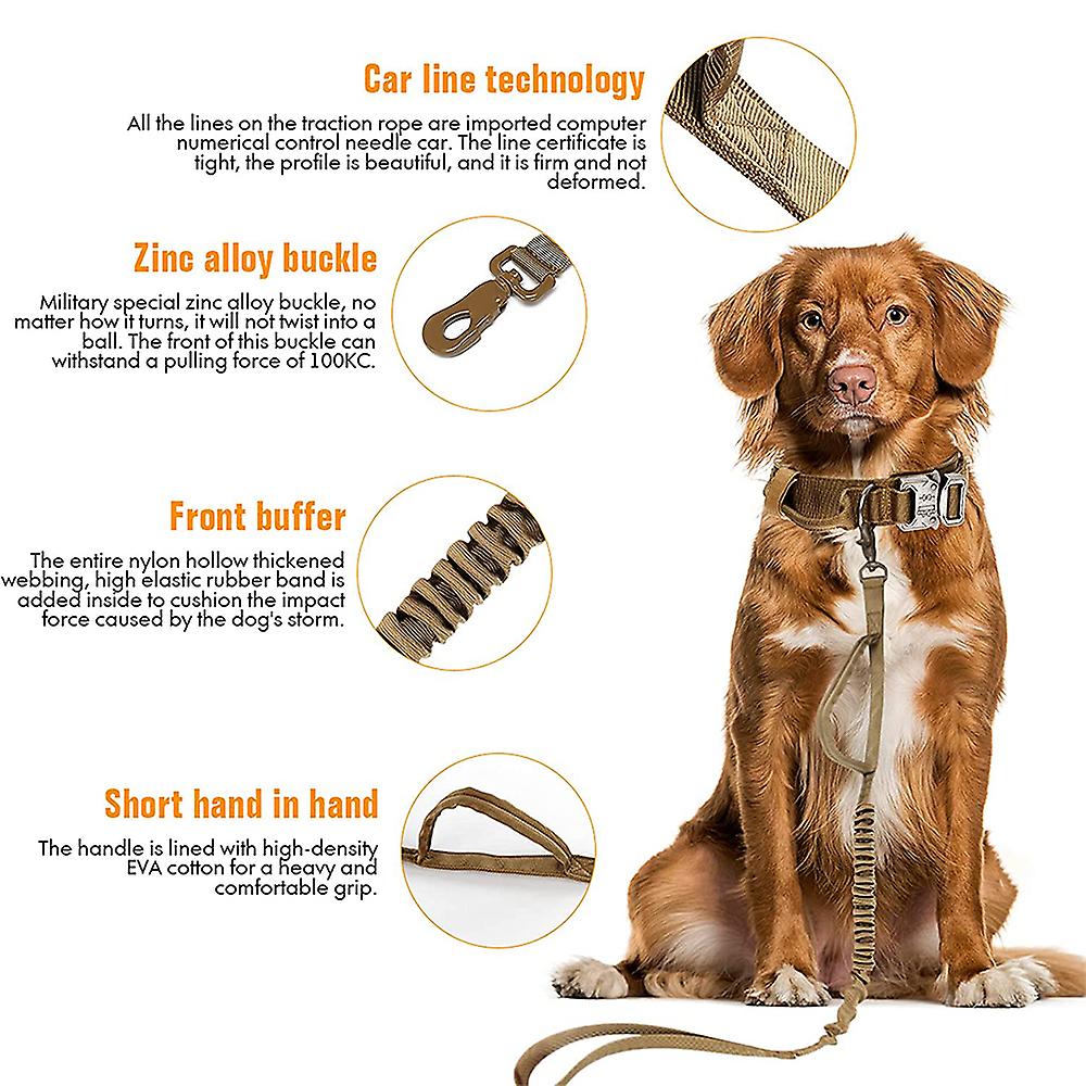 Dog Harness Military Dog Vest Collar Leash With Pouch And Patch, No ...