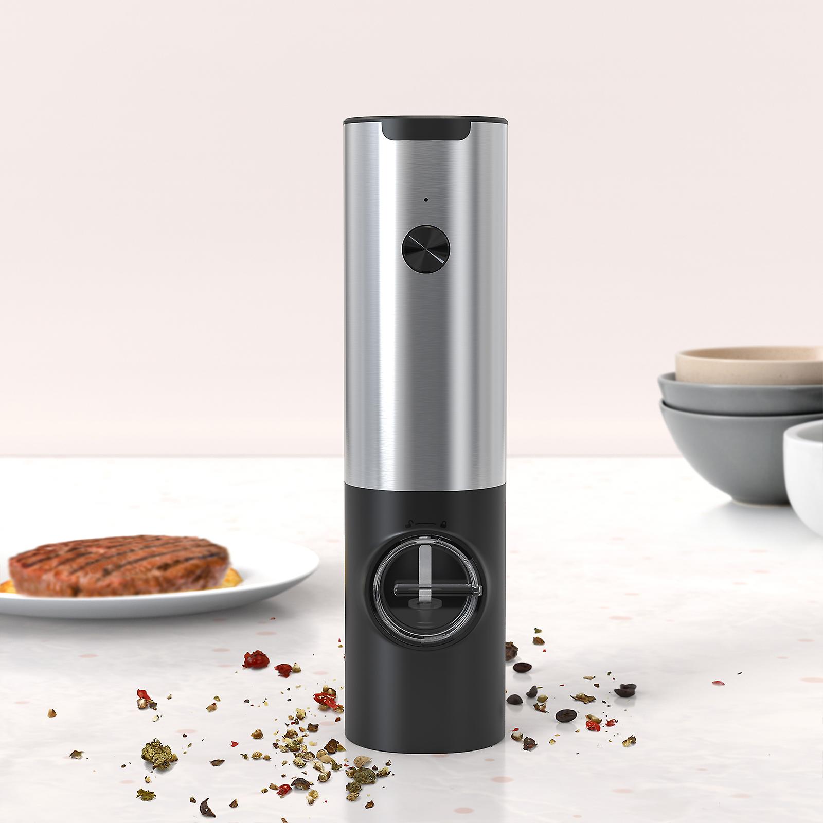 Electric Salt Pepper Grinder Set Automatic Pepper Mill Refillable ...
