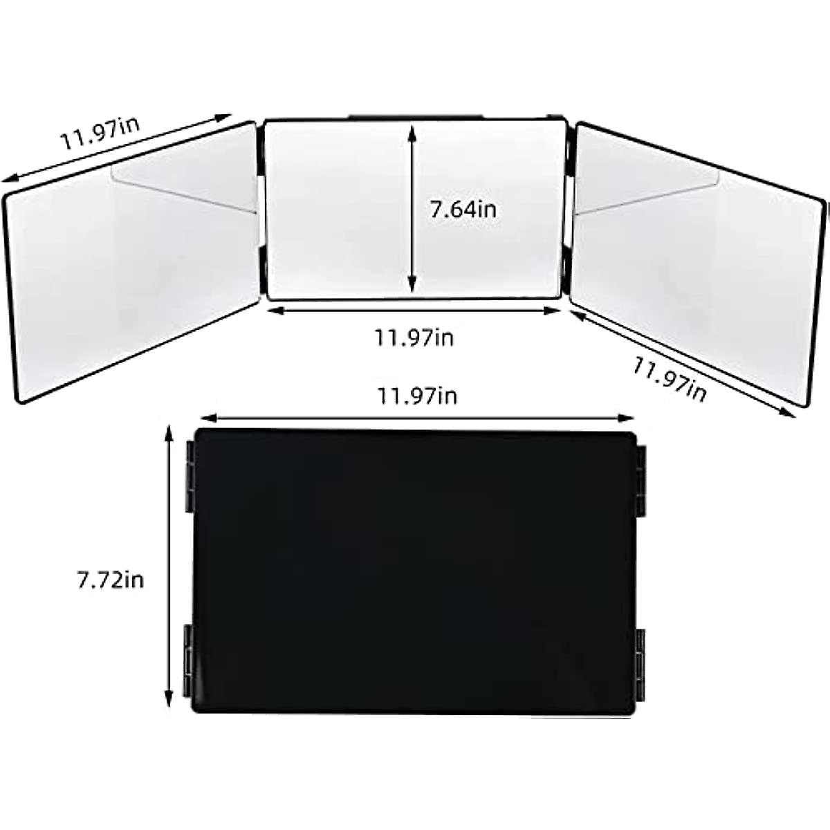 360 Barber Mirror, 3 Way Mirror For Self Hair Cutting, Self Haircut And ...