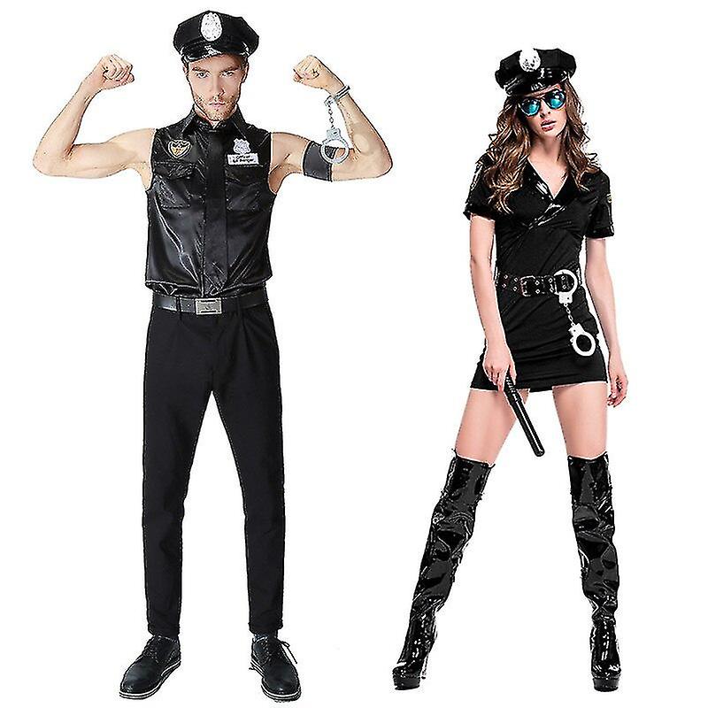Adult Police Officer Policeman Costumes Cosplay For Men Women Couples ...