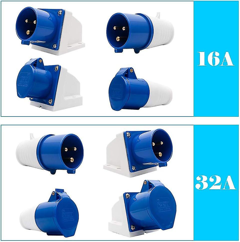 Blue Industrial Plug & Sockets SUPERTOOL 16A 220v IP44 3 pin Industrial ...