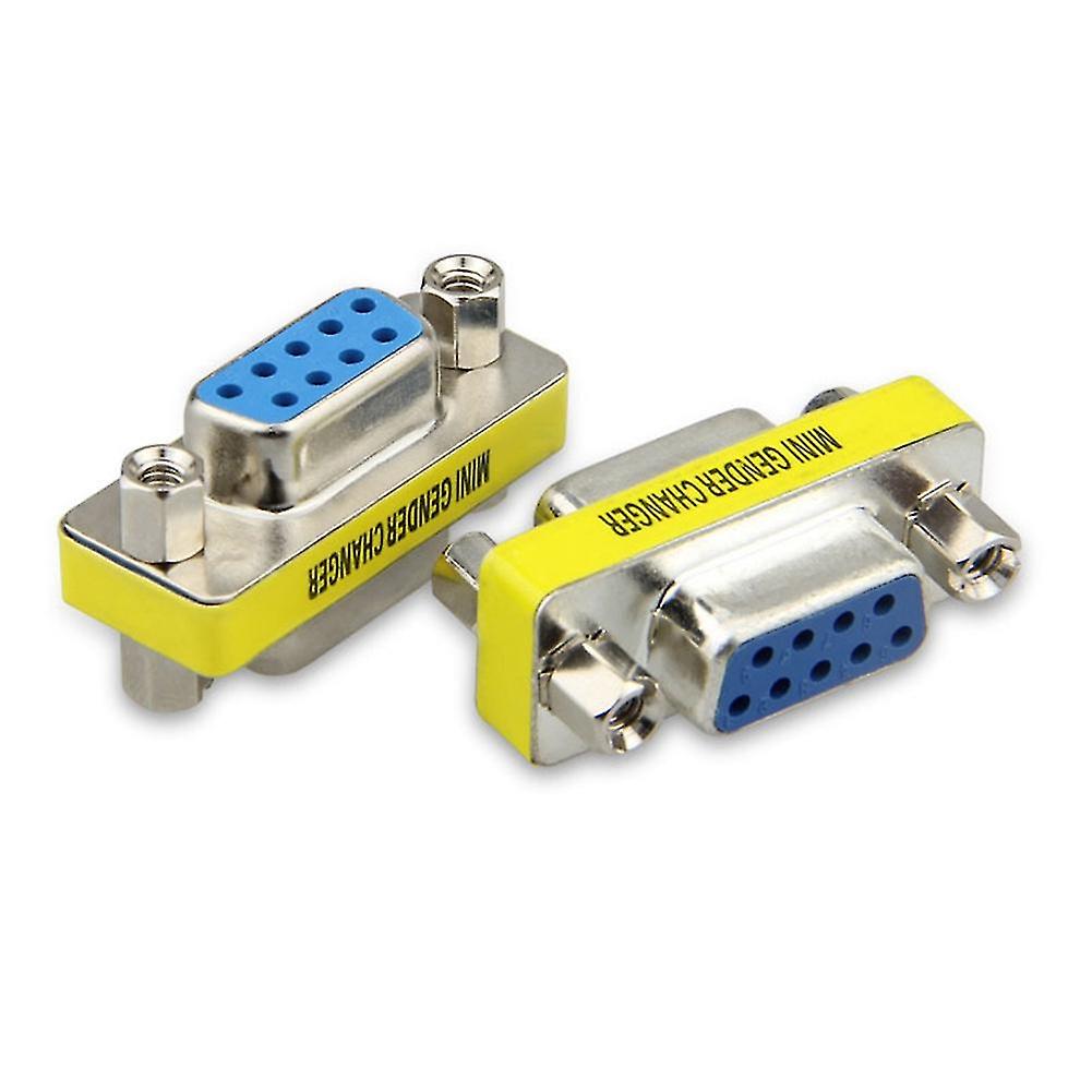 4x Db9 Computer Video Adapter Db9 Male To Female Serial Port To Hole 9 ...