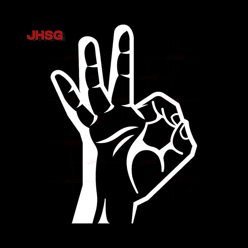 Jhsg Finger Gesture Funny Car Sticker Diy Personalized Anime Decal ...