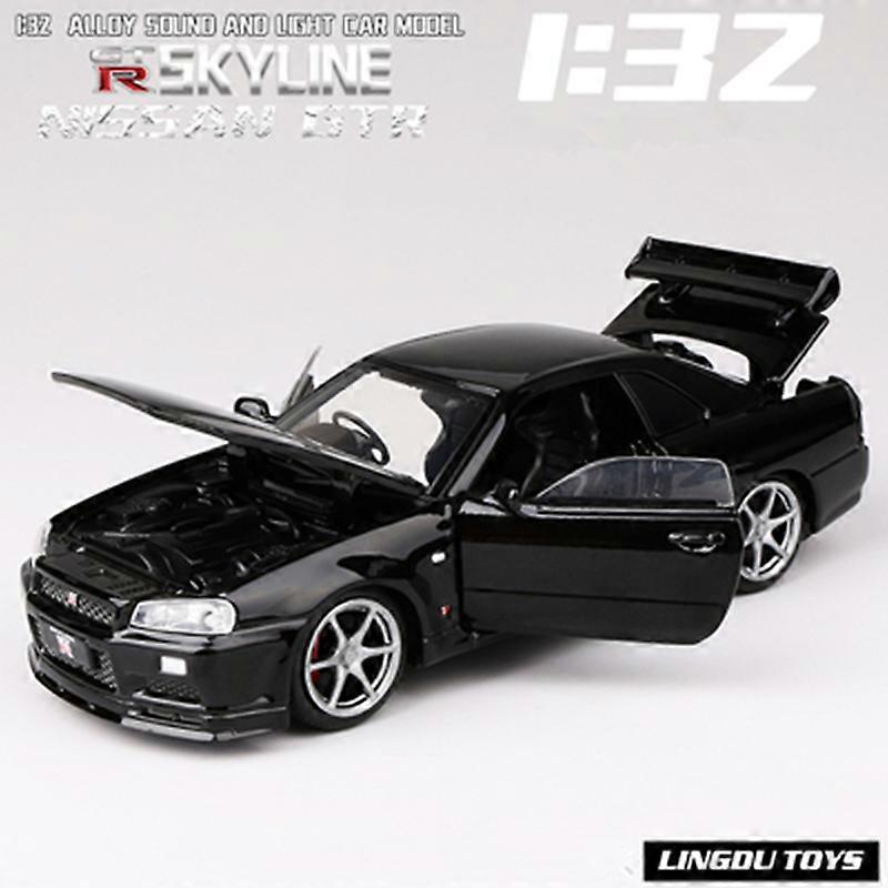 1:32 Nissan Skyline Ares GTR R34 Alloy Sports Car Model Diecasts Metal ...