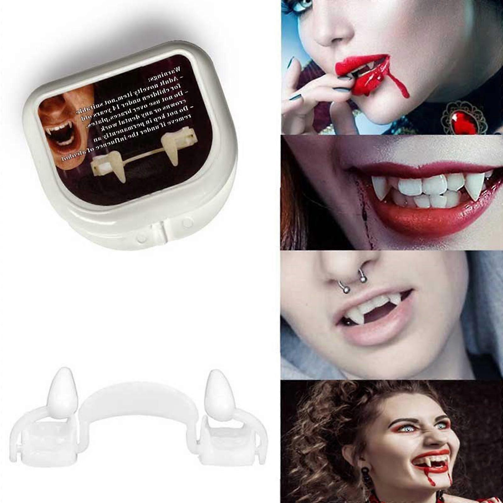 3 Pairs Retractable Vampire Teeth For Extending Halloween Teeth ...