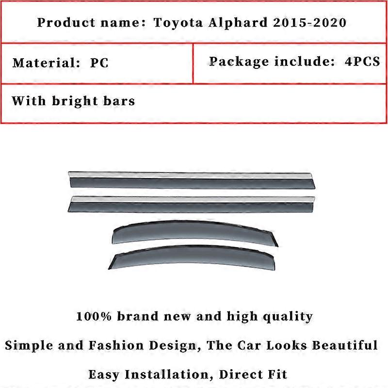 Unique For Toyota Alphard window visor car rain shield awning trim ...
