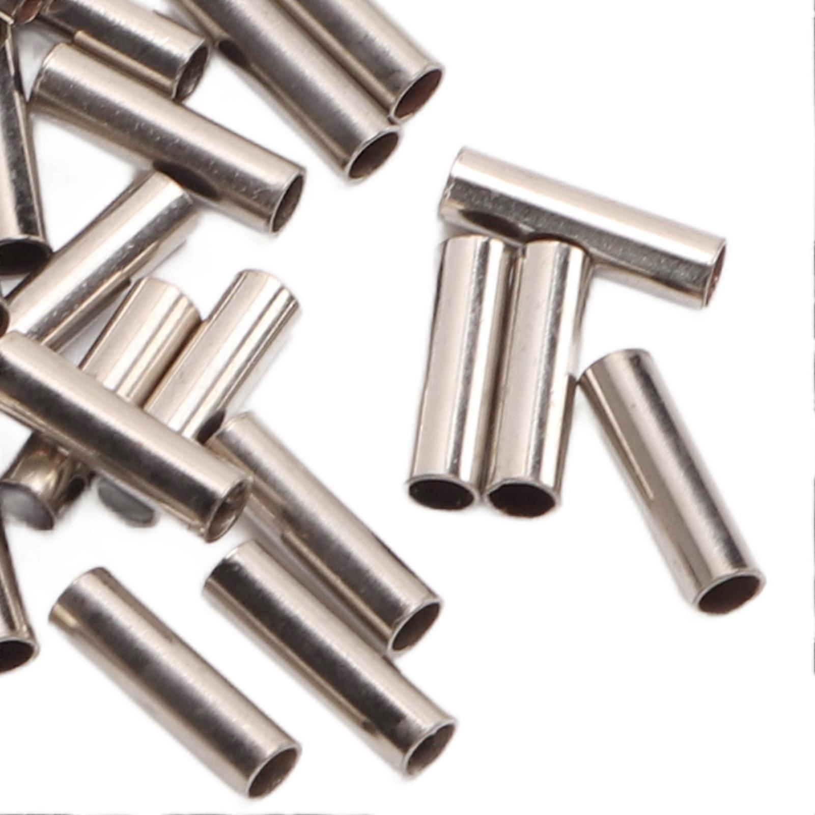 100 Pcs Single Barrel Crimp Sleeves Kit Corrosion Resistant Good ...