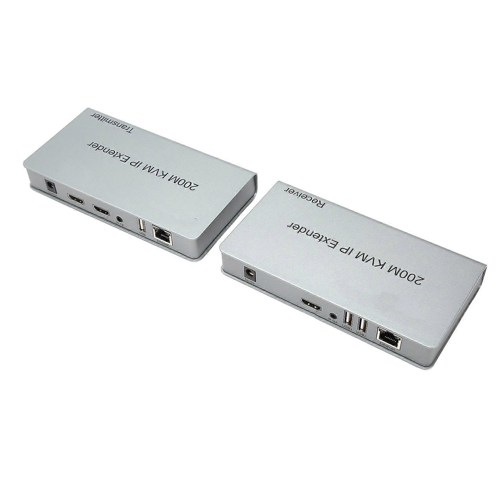 200m KVM IP Extender RJ45 HD Multimedia Interface KVM Over IP Extender ...
