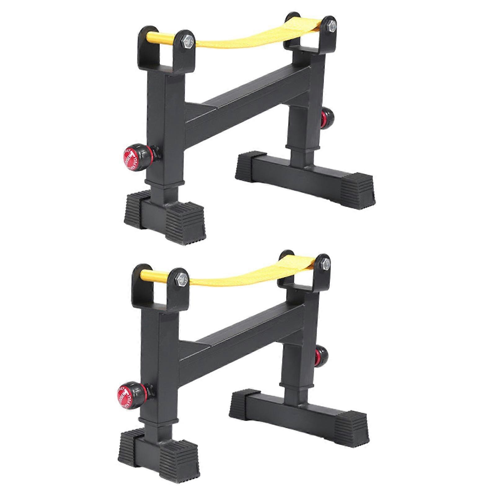 2x Deadlift Sling Racks Easily Load Deadlift Jack Barbell Stand Barbell ...
