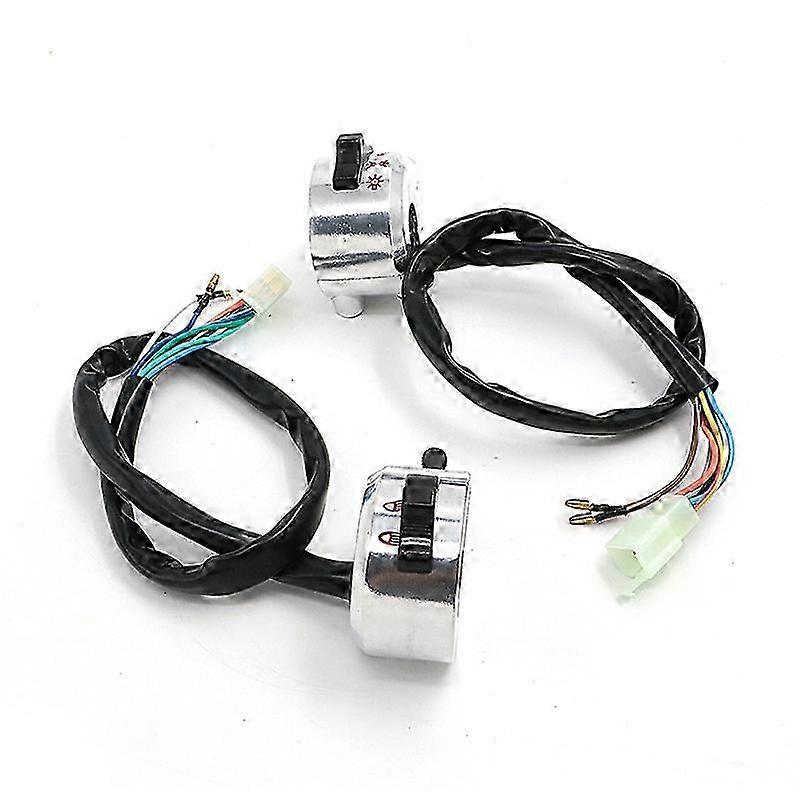 22mm 7/8 Chrome Universal Bike Motorcycle Handle Bar Switch Control ...