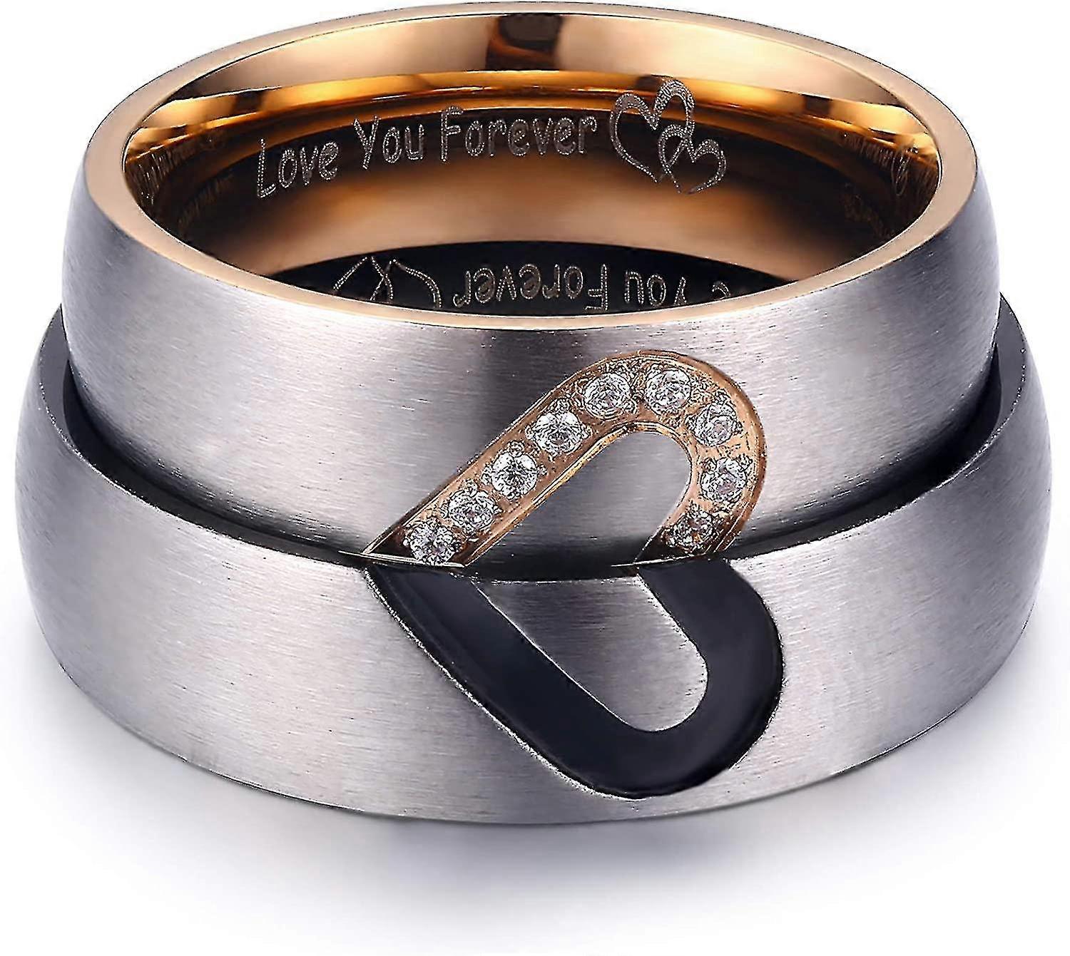 Matching Promise Rings For Couples Love You Forever Wedding Bands Sets ...