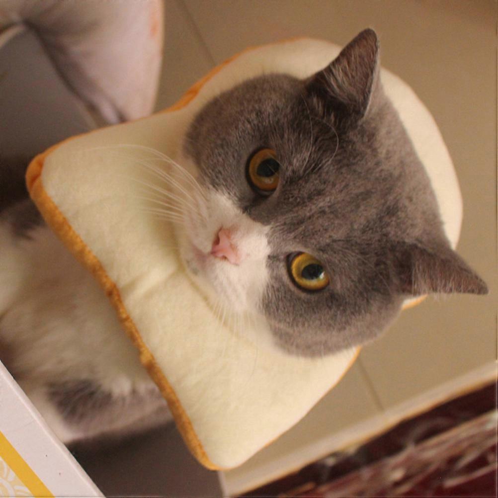 Bread Shape Headgear Cotton Cat Headdress Funny Pet Costume for Home ...