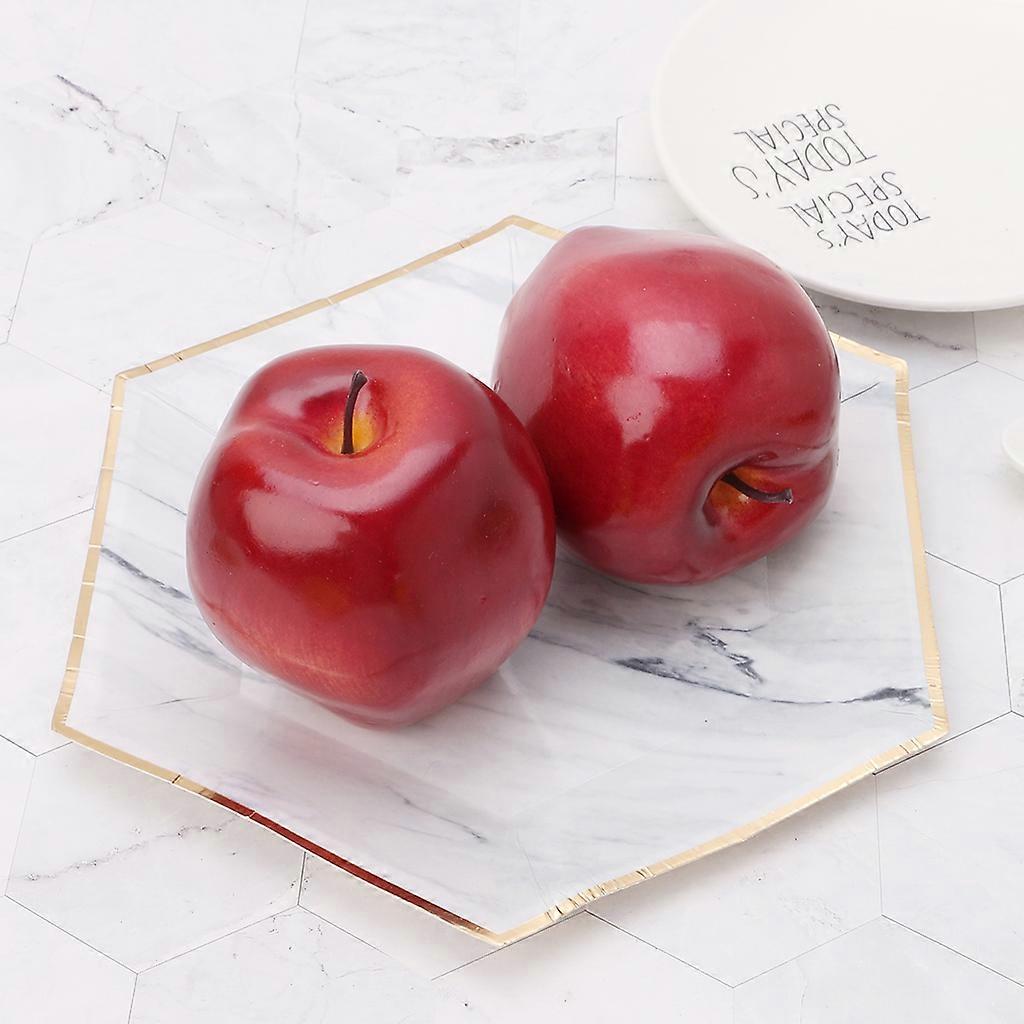 Realistic Lifelike Artificial Fruit Red Delicious Kitchen Fake Display ...