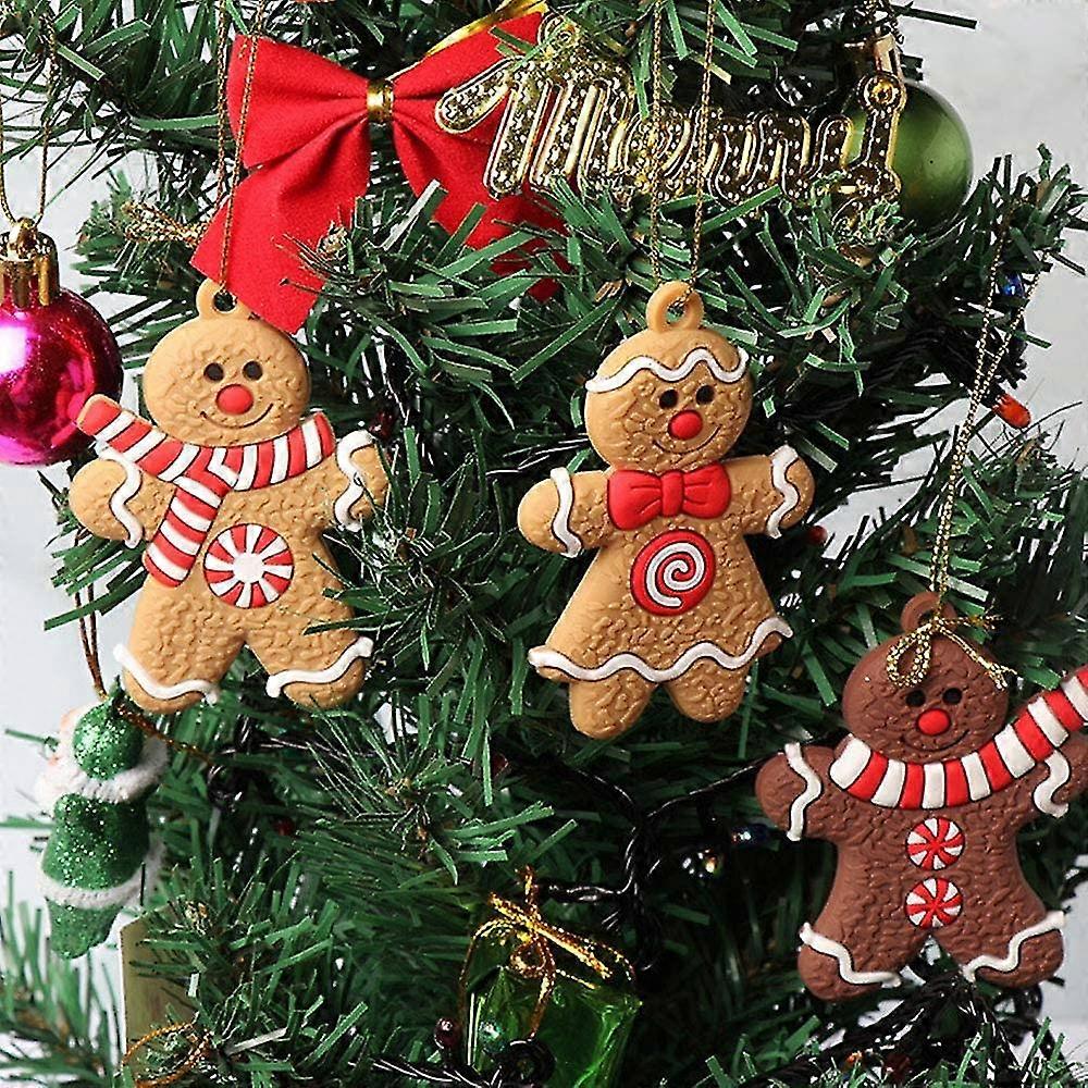 Large Gingerbread Man Ornaments Gingerbread Christmas Set Of 12 | Fruugo UK