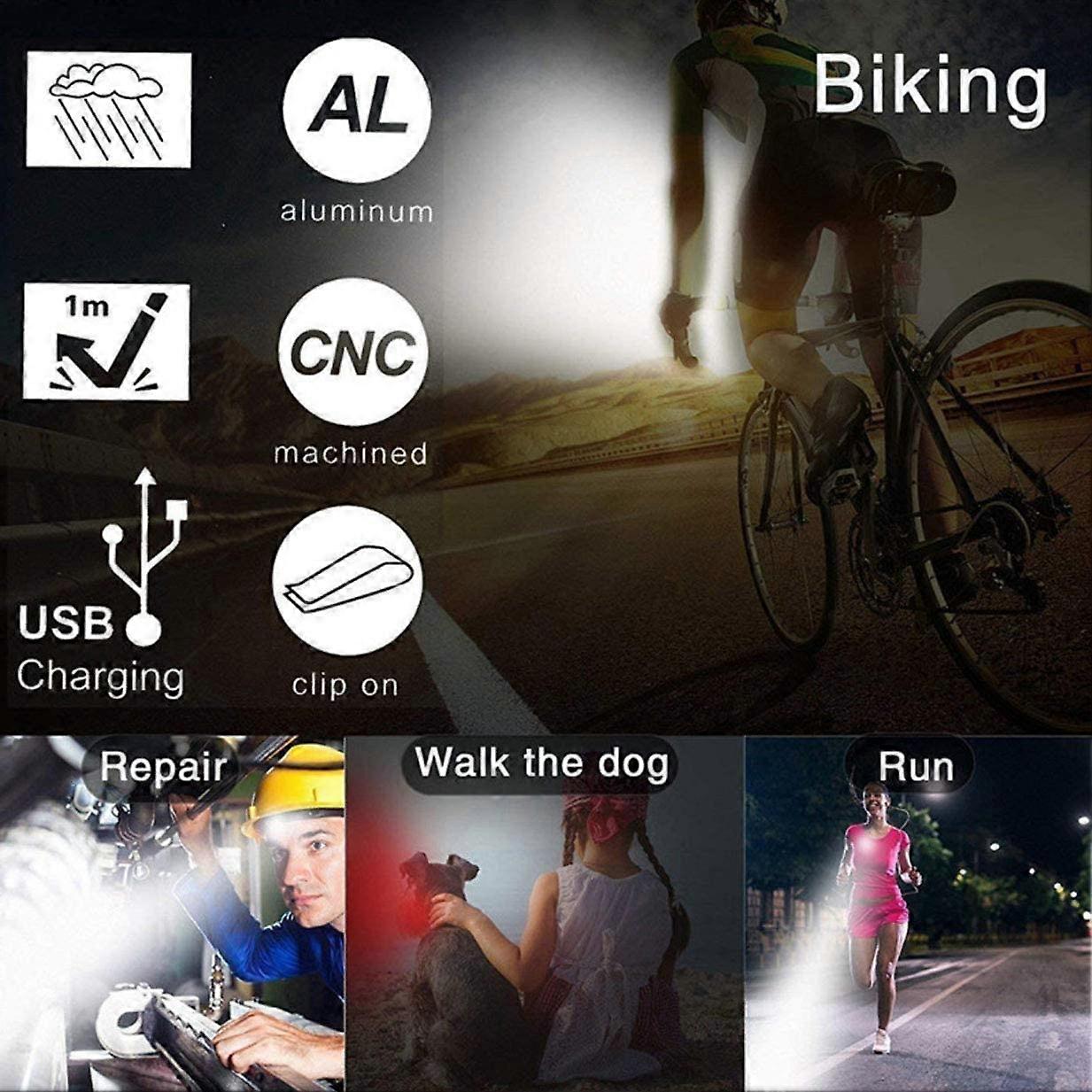 Bike Light Set, Super Bright USB Rechargeable Bike Lights, Rechargeable ...