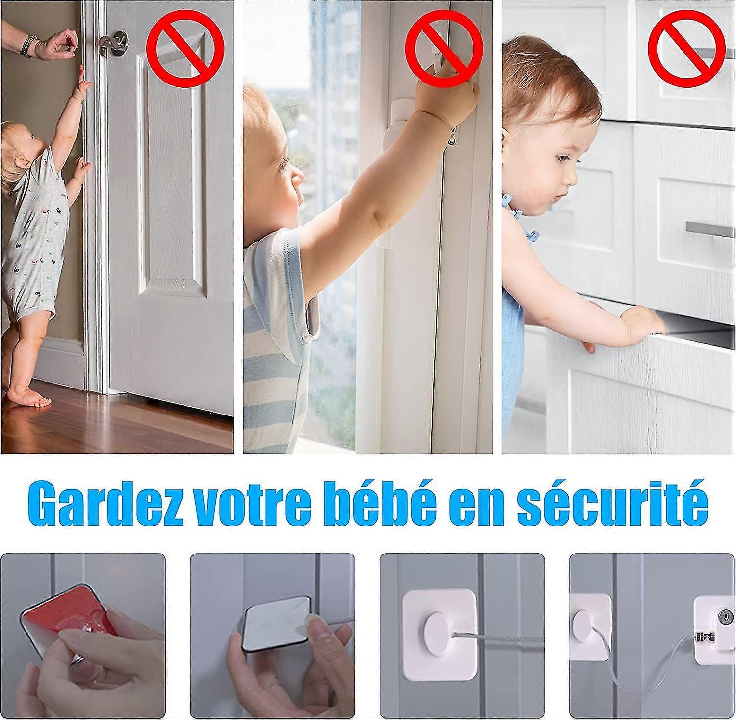 2pcs Child Safety Window, No Drilling Pvc Window Keeper, Self Adhesive ...